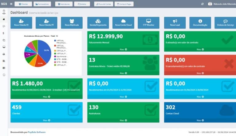 Sistema de Faturamento Online - PopData Software